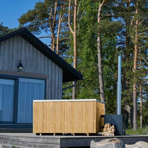 Badtunna från tillverkaren | Inbyggd badtunna | Vedeldad badtunna