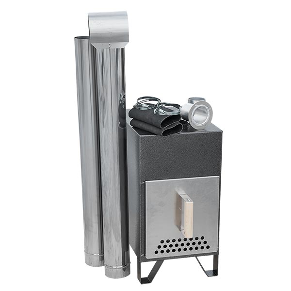 Extern aluminium vedkamin 27kW - Baltresto