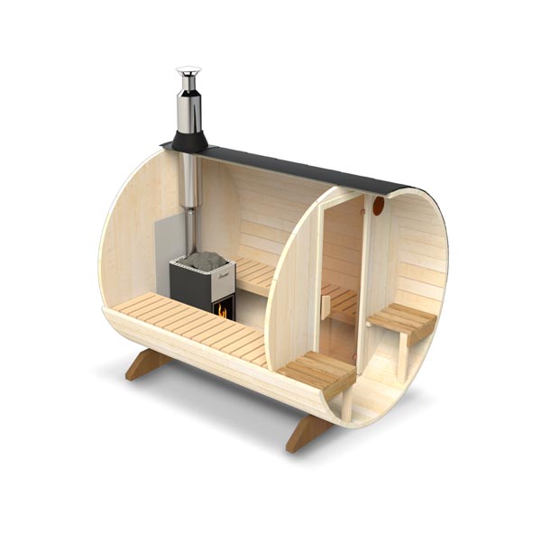 2.4m bastutunna vedeldad | Bastutunnor färdigmonterad eller byggsats