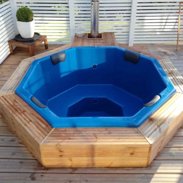 Åttakantig inbyggd badtunna | Badtunnor med el värme | Köpa badtunna